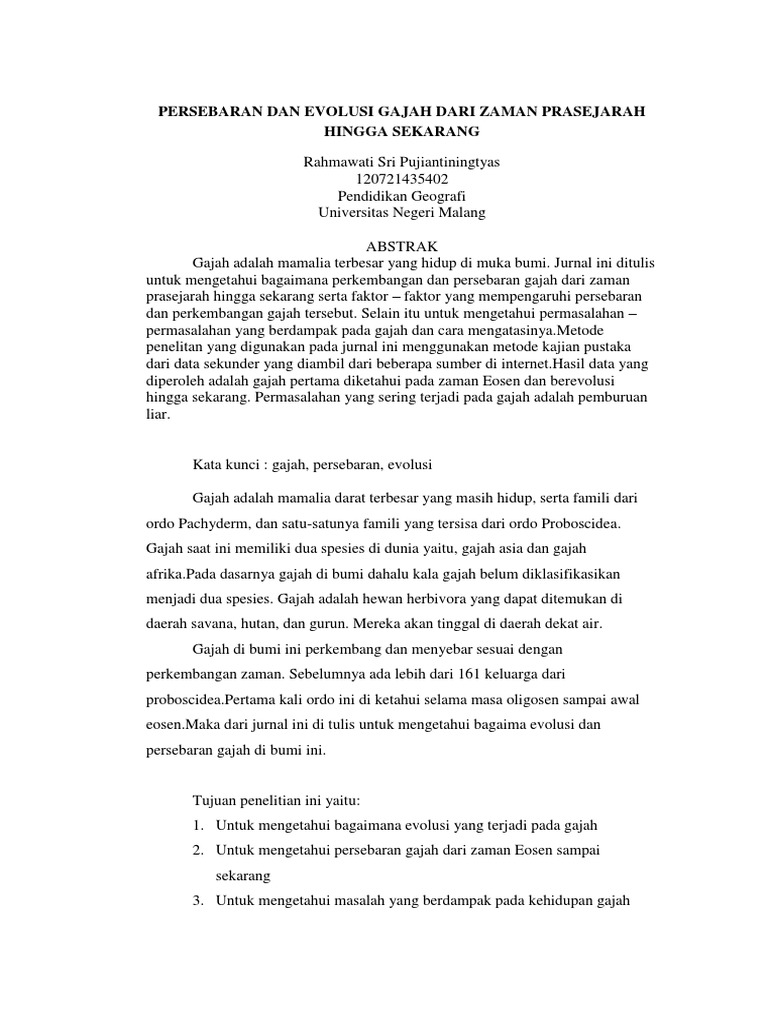 Persebaran Dan Evolusi Gajah Dari Zaman Prasejarah Hingga Sekarang ...