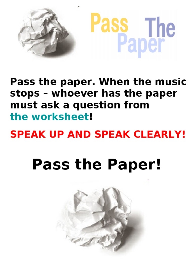Pass The Paper - General | PDF | Language Arts & Discipline