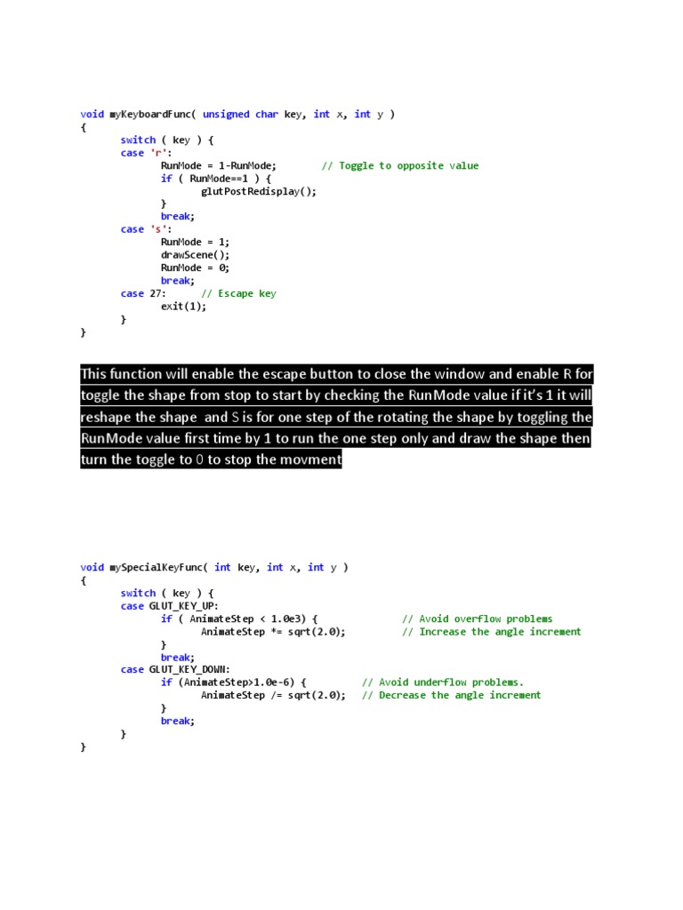 Void Unsigned Char Int Int Switch Case If: // Toggle To Opposite Value ...