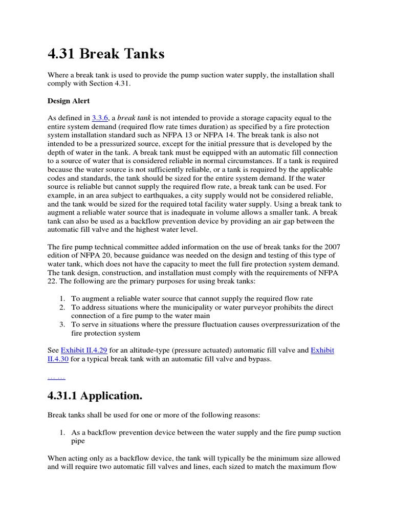 Break Tanks | PDF | Pump | Valve