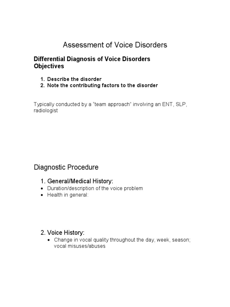 Voice Disorders 3 | PDF | Human Voice | Clinical Medicine