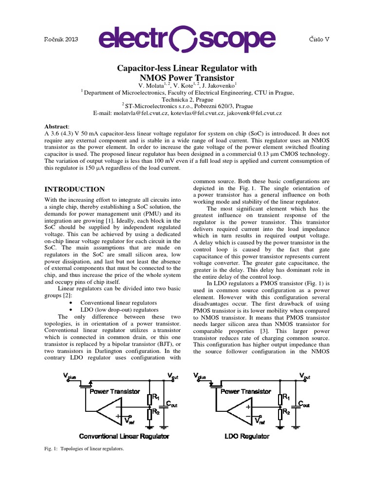 Capless LDO DESIGN | PDF | Mosfet | Field Effect Transistor