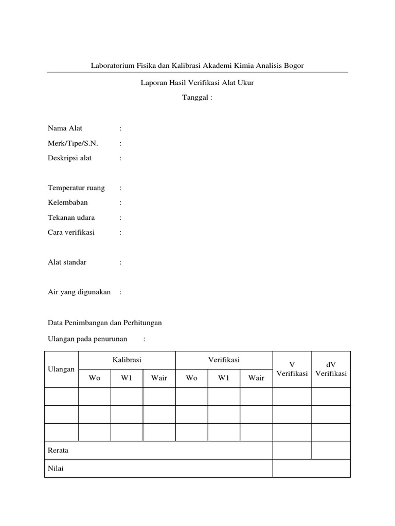 Verifikasi Buret | PDF
