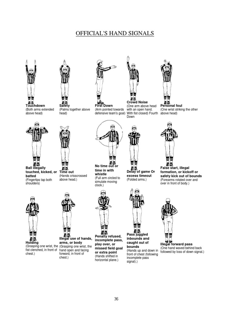 Officials Hand Signals | Sports | Team Sports