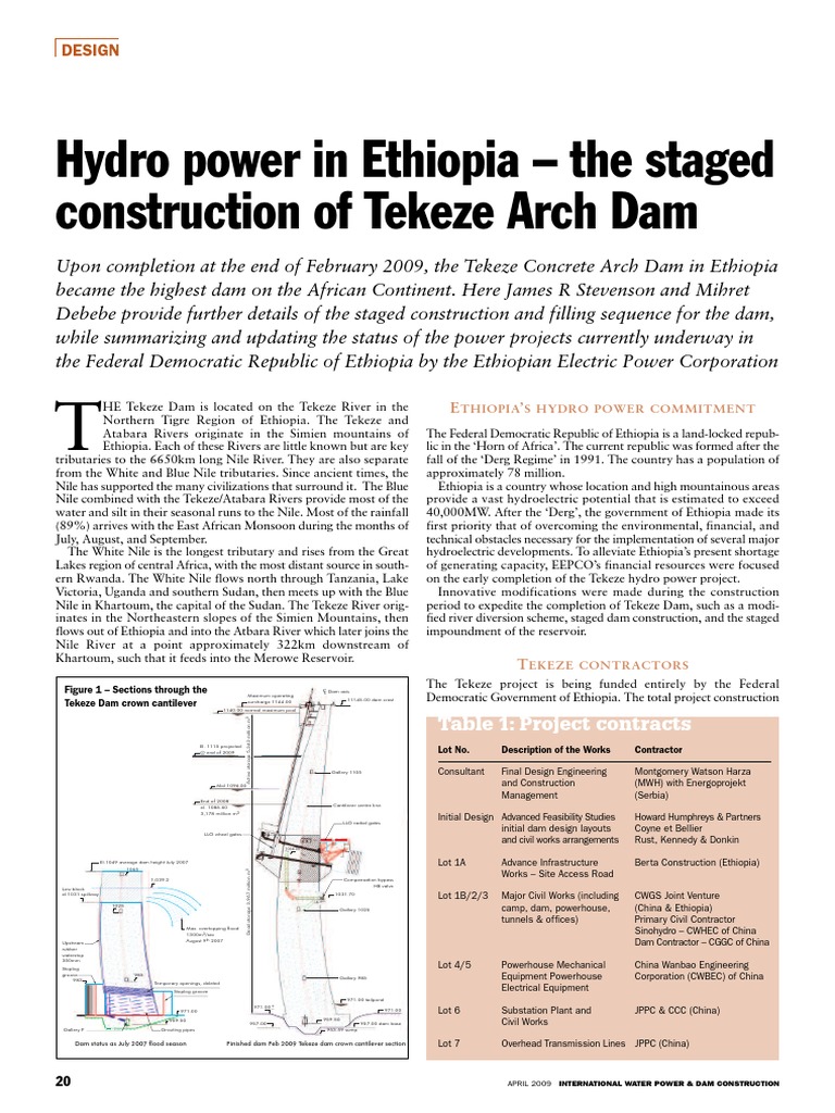 Tekeze Dam: Ethiopia's Hydropower Milestone | PDF | Nile | Dam