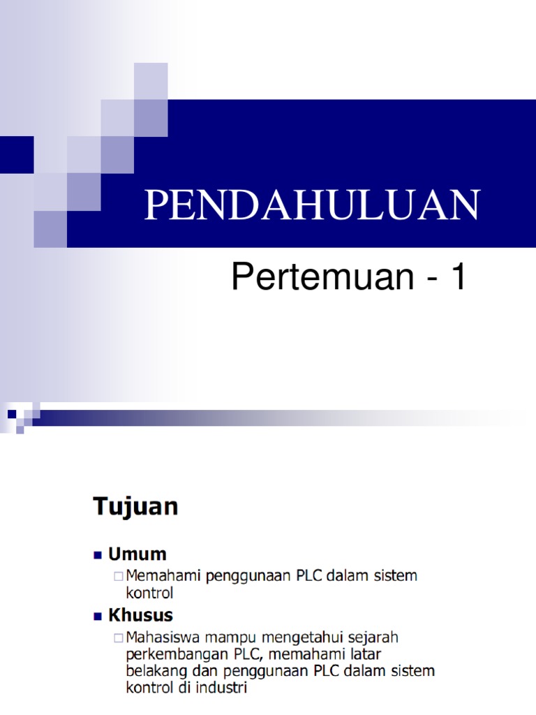 Pendahuluan PLC (Definisi, Perkembangan Dan Jenis PLC) | PDF | Komputer