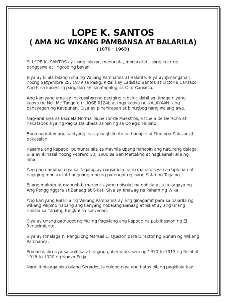 Lope K. Santos | PDF