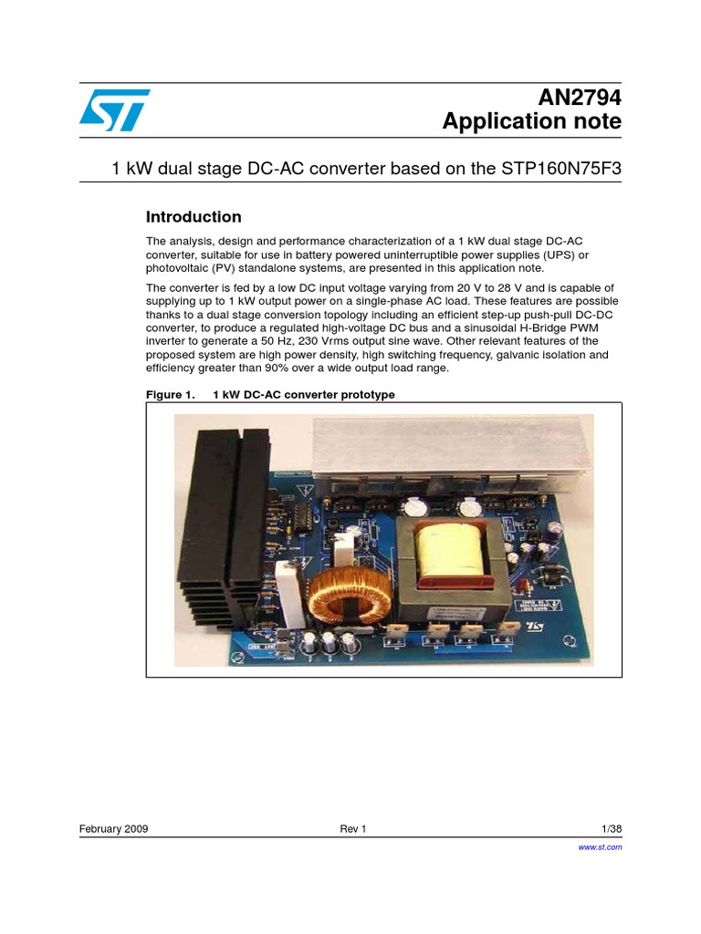 Data Sheet | Power Inverter | Transformer