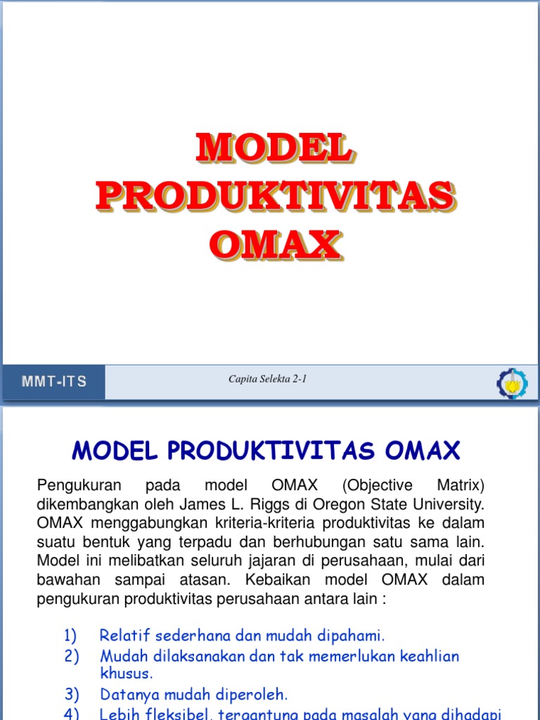 Produktivitas Omax | PDF