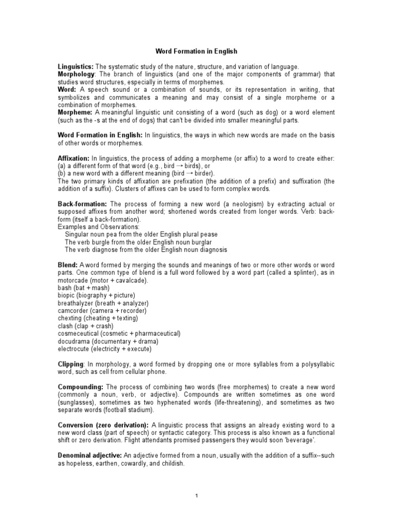 Word Roots | PDF | Syllable | Word