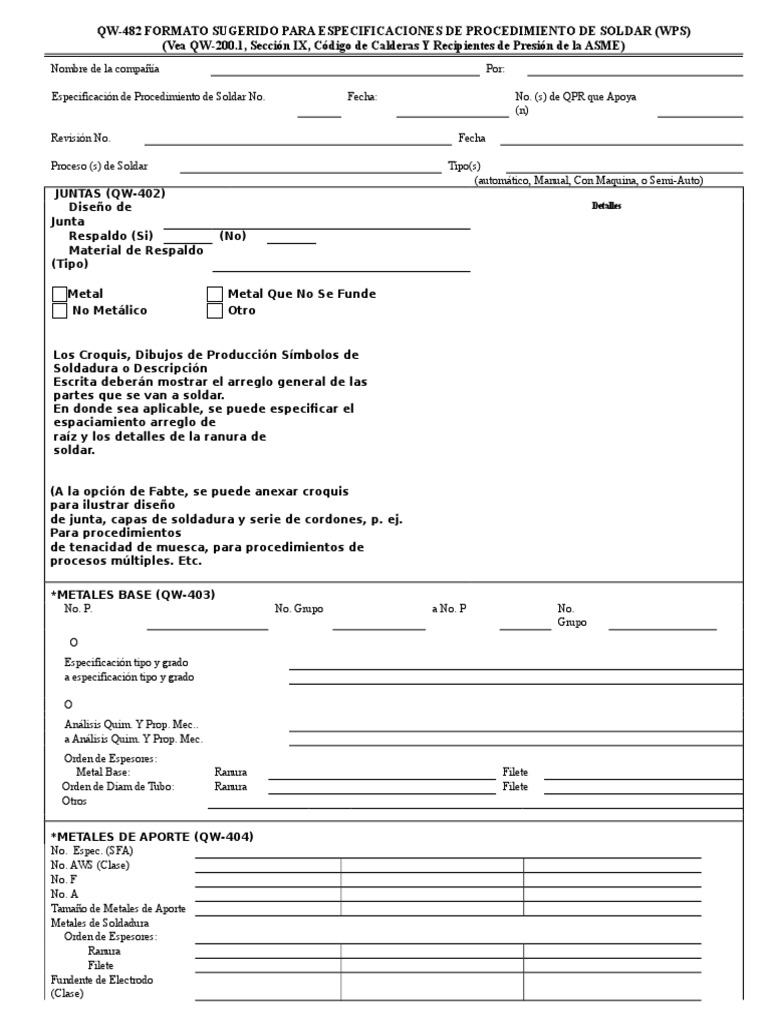 Formato QW-482 | PDF | Calefacción eléctrica | Soldadura