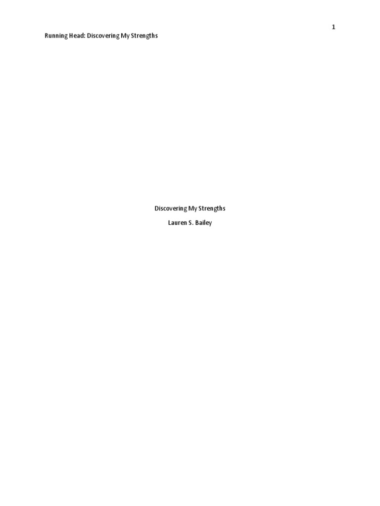 My Top 5 Strengths Revealed | PDF | Thought | Mind