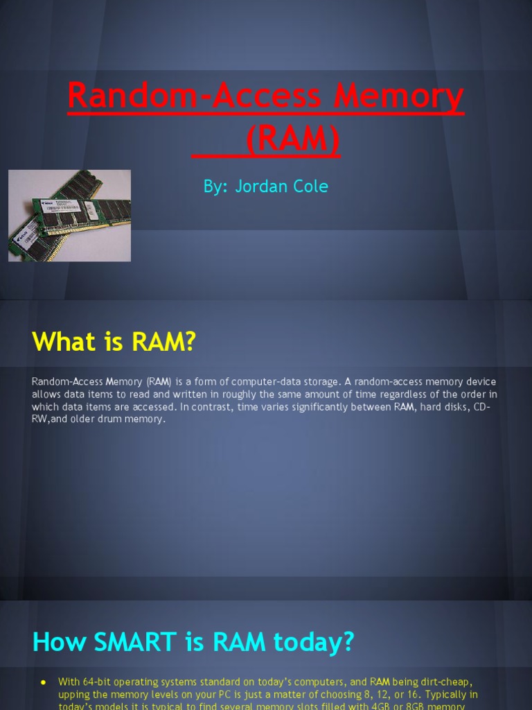 Computer Science Ram Presentation | PDF | Random Access Memory ...