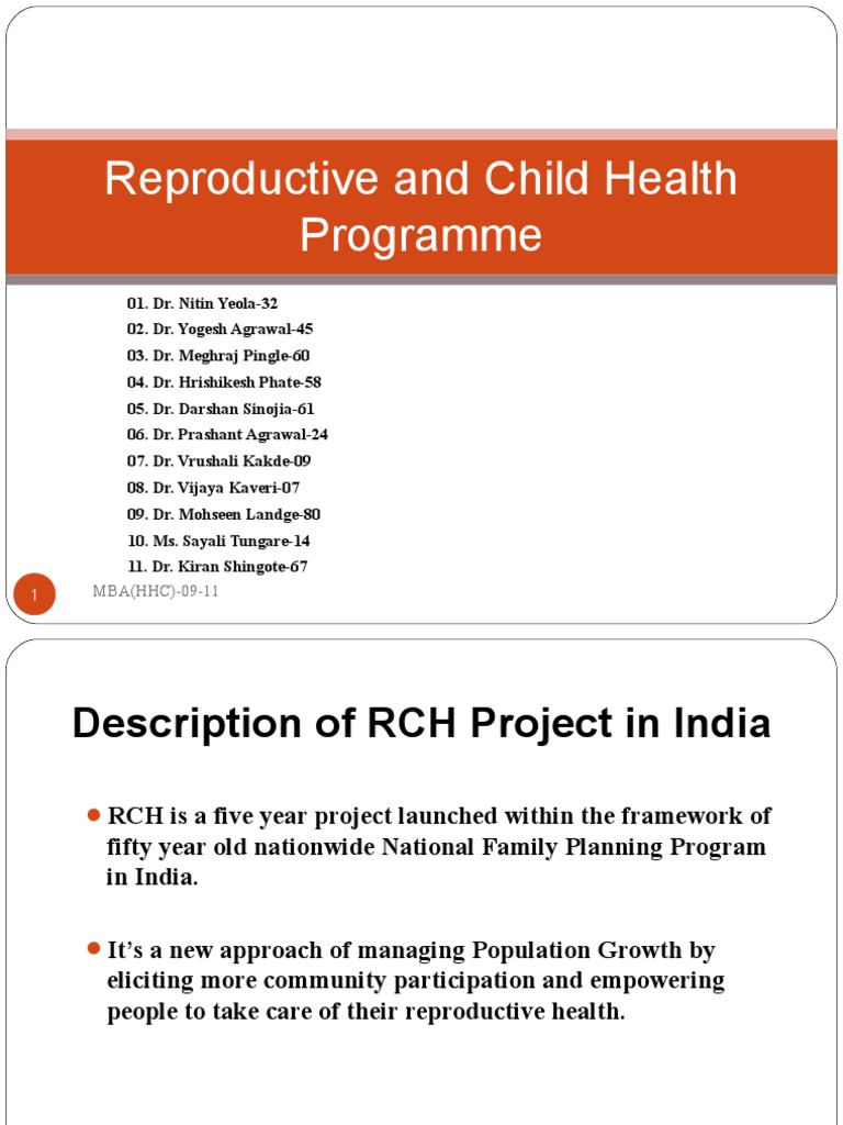 Reproductive and Child Health Programme | PDF | Pregnancy ...