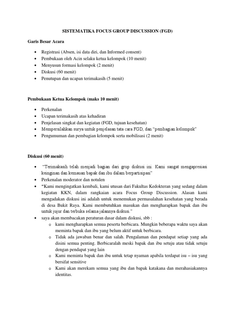 contoh notulen focus group discussion - Kylie Mackay