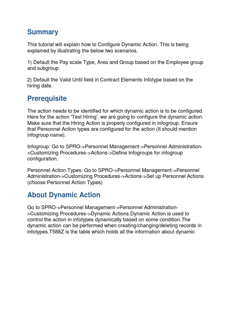 Configure Dynamic Action With Scenarios | PDF | Subroutine | Computer Engineering