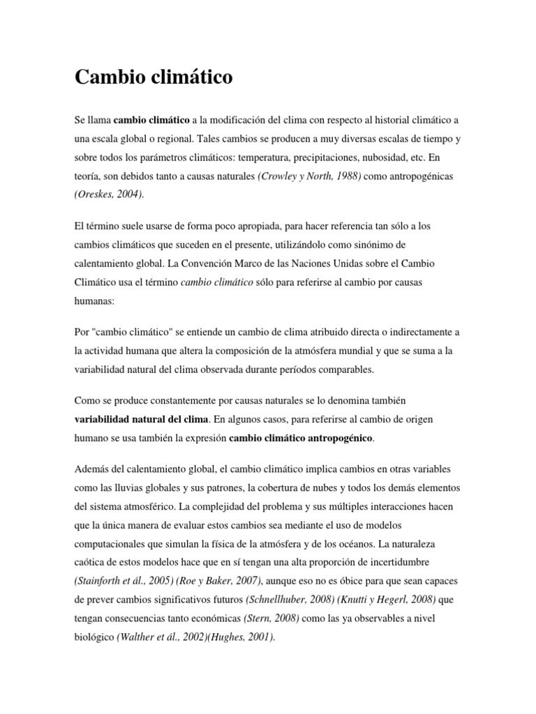 Cambio Climático | Cambio climático | Clima