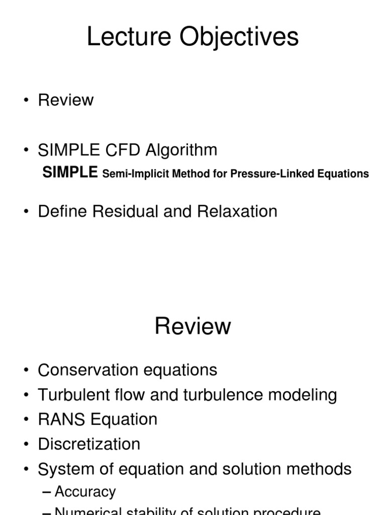 SIMPLE Algorithm | PDF | Computational Fluid Dynamics | Equations