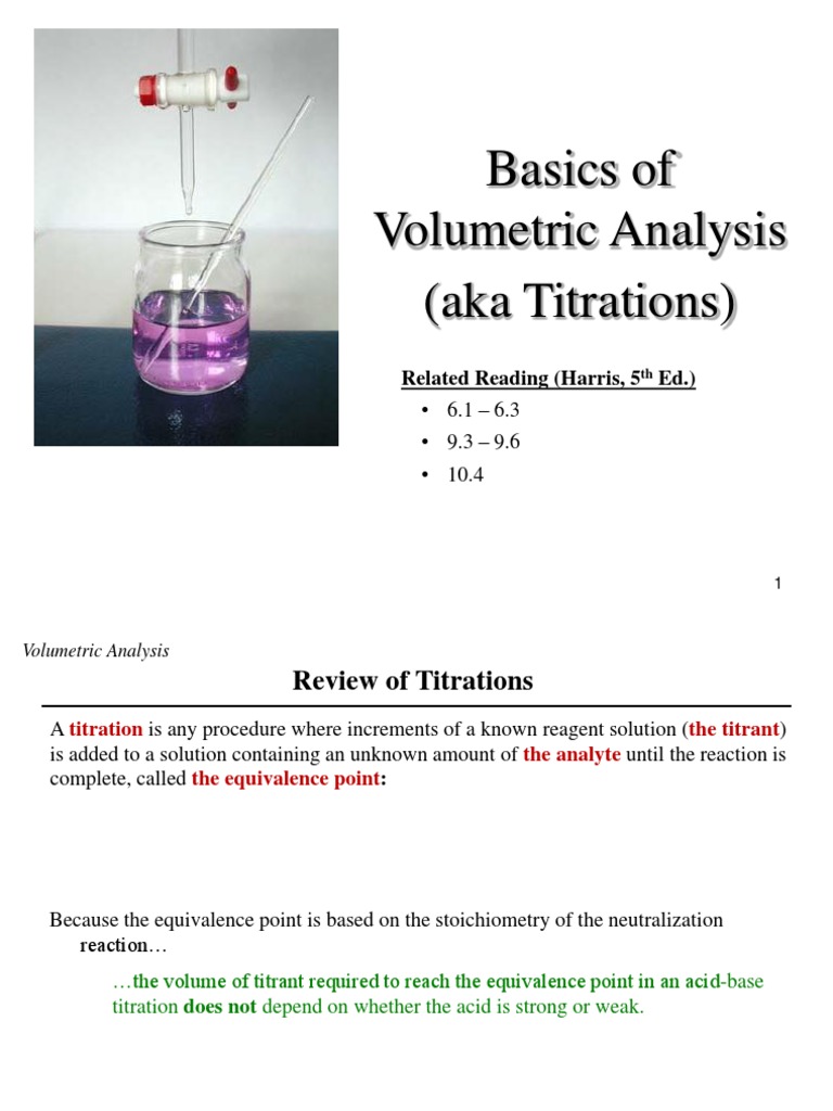 Intro to Volumetric Analysis | Titration | Ph