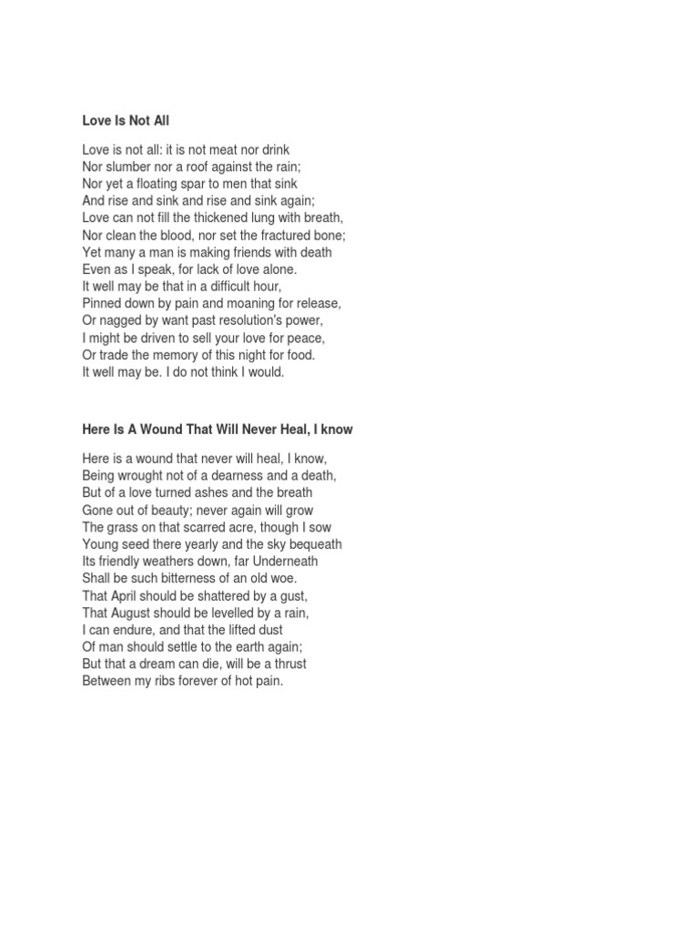 Edna ST Vincent Millay Poems | PDF | Nature