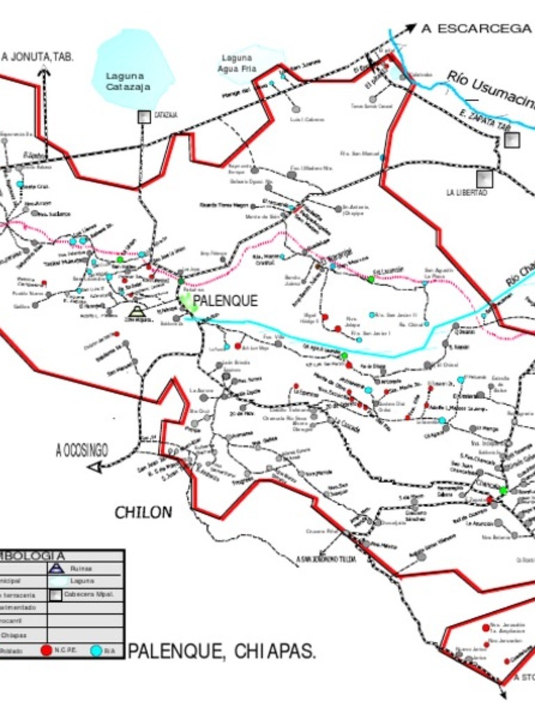 Mapa Municipal de Palenque, Chiapas. Mx. 2013 | PDF | México