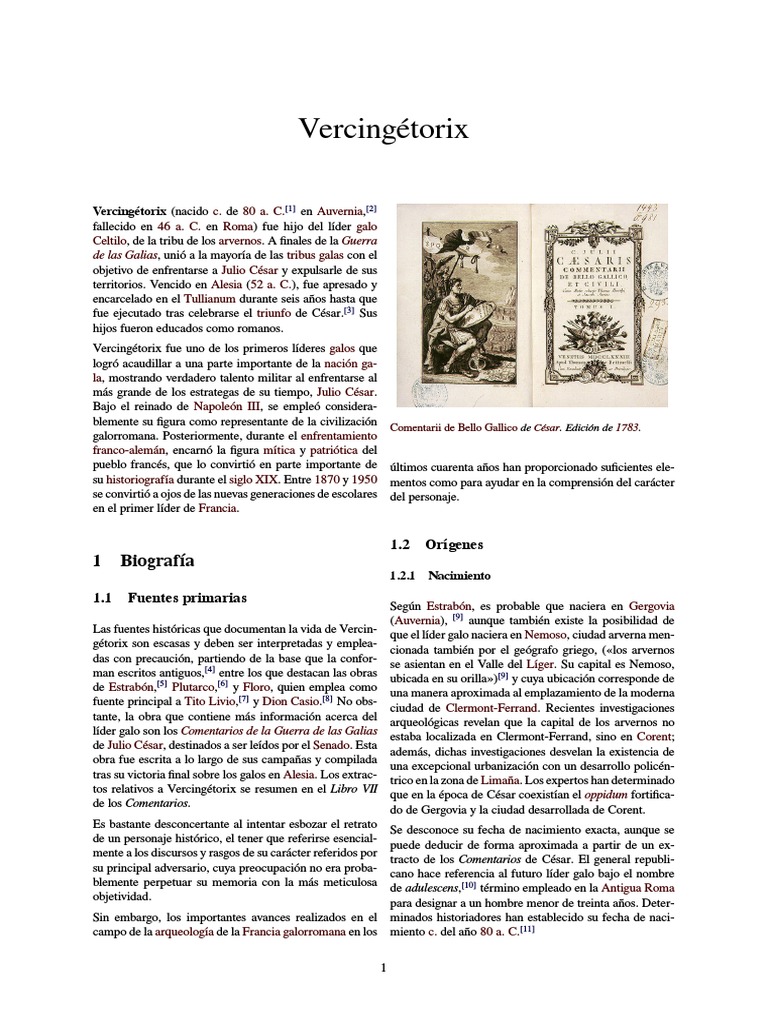 Vercingétorix: Líder Galo contra César | PDF | Julio César | Guerras galas