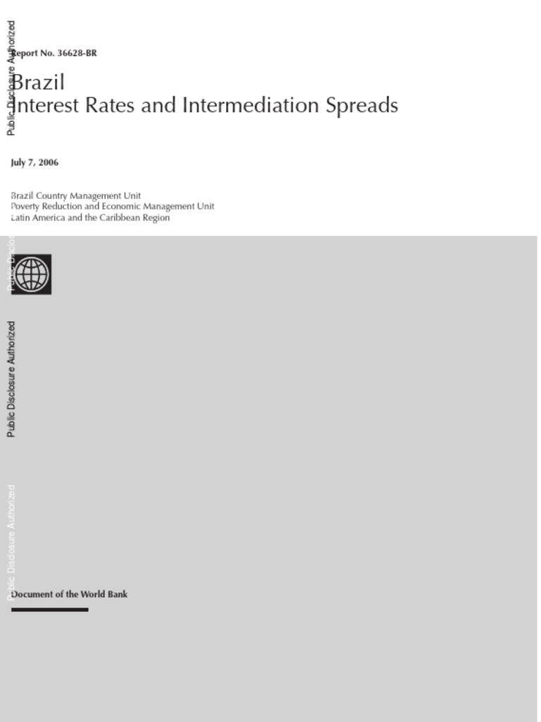 Brazil Interest Rates and Intermediation Spreads | PDF | Interest | Loans