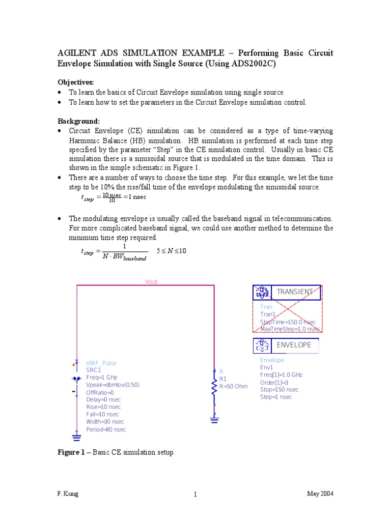 Agilent Ads Simulation Example - Performing Basic Circuit Envelope ...