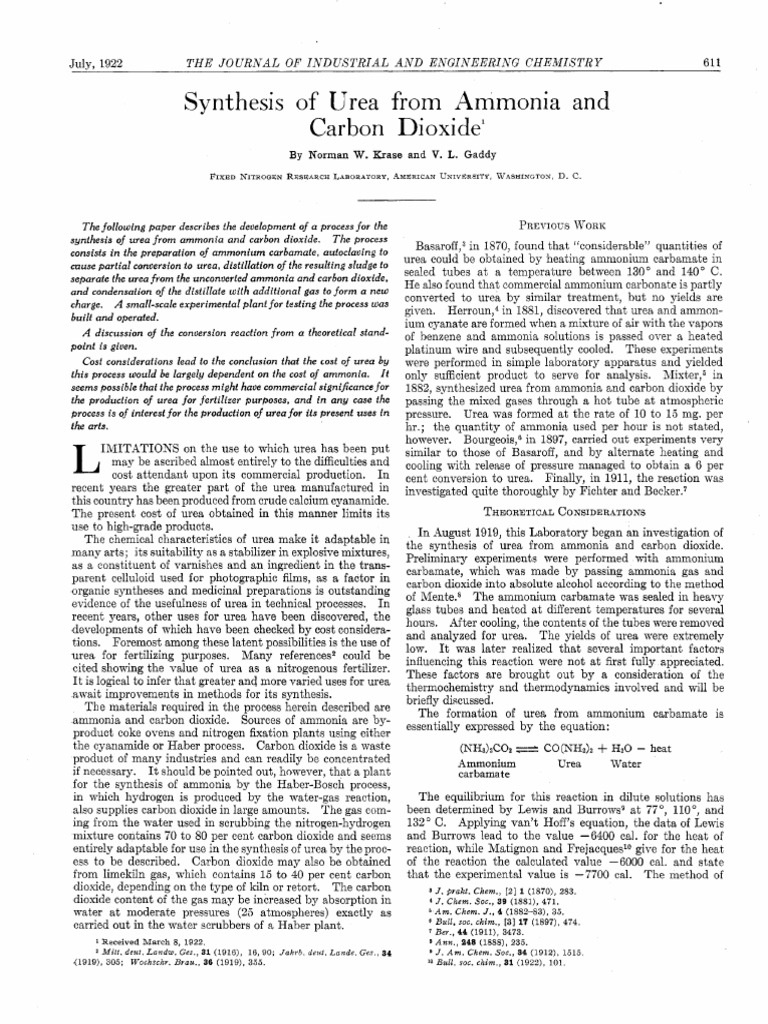 Sintesis de Urea | PDF | Urea | Distillation