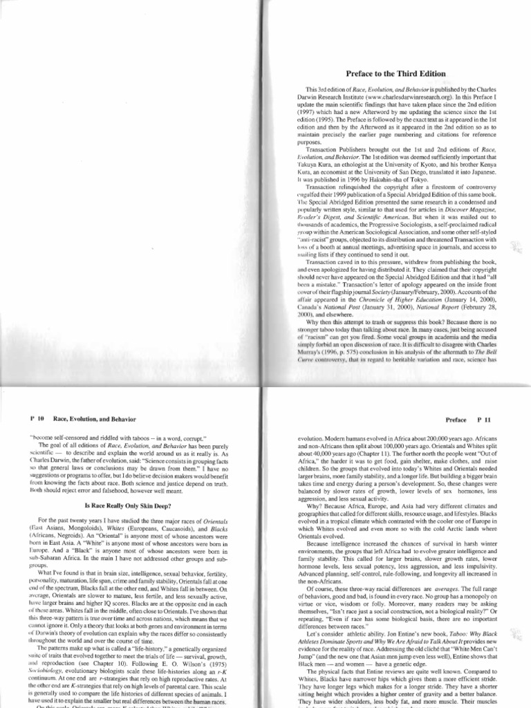 Rushton 2000 Preface To Race, Evolution and Behavior | PDF | Hiv/Aids ...