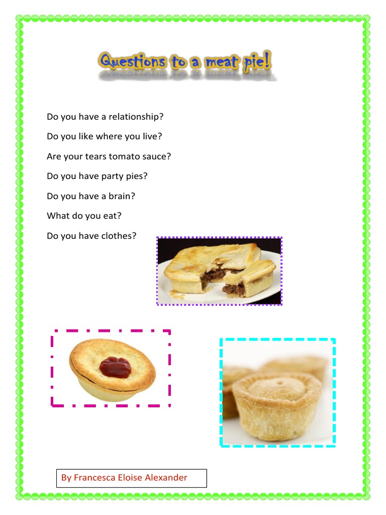Questions for a Meat Pie | PDF | Language Arts & Discipline