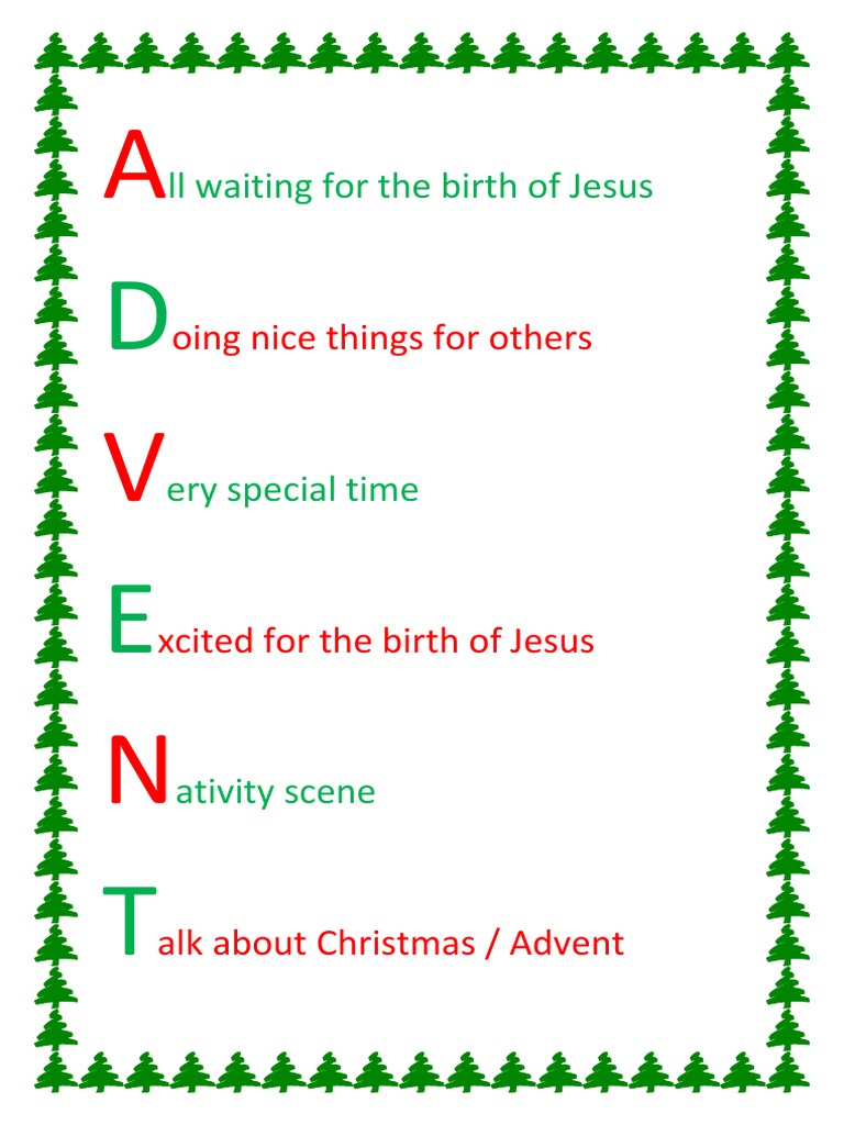 Advent Acrostic Poem | PDF | Gospel Of Matthew | Nativity Of Jesus