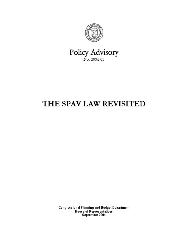 Revisiting the SPAV Law: Challenges Ahead | PDF | Securitization | Loans