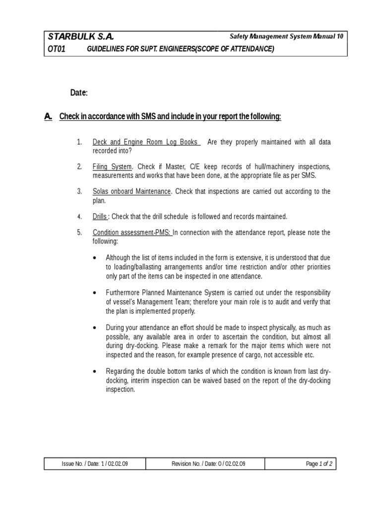 Guidelines For Supt - Engineers | PDF | Computers | Technology & Engineering