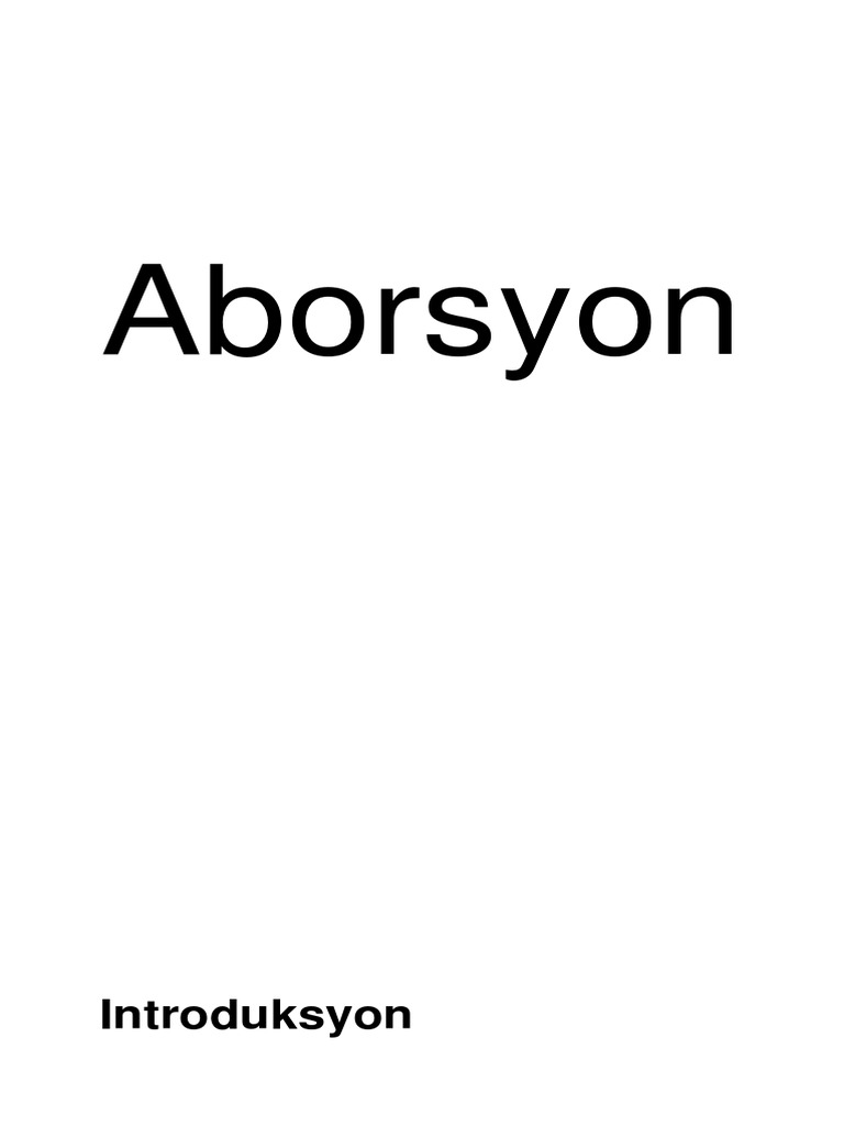 Aborsyon | PDF