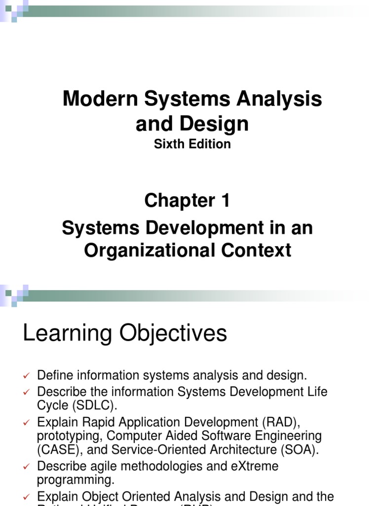 Modern Systems Analysis and Design | PDF | Software Development Process | Software Development