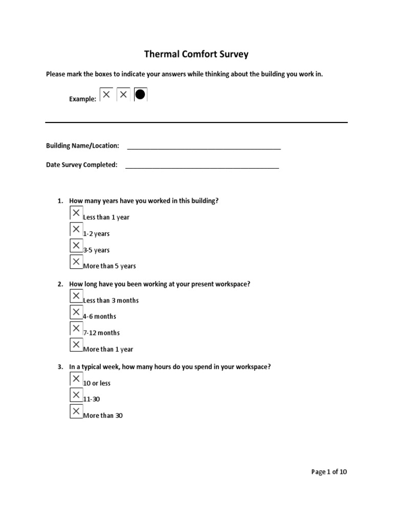 Thermal Comfort Survey | PDF | Hvac | Mechanical Fan