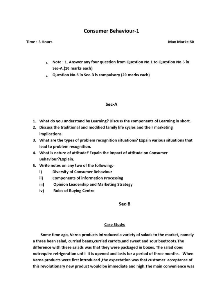 Consumer Behaviour | PDF