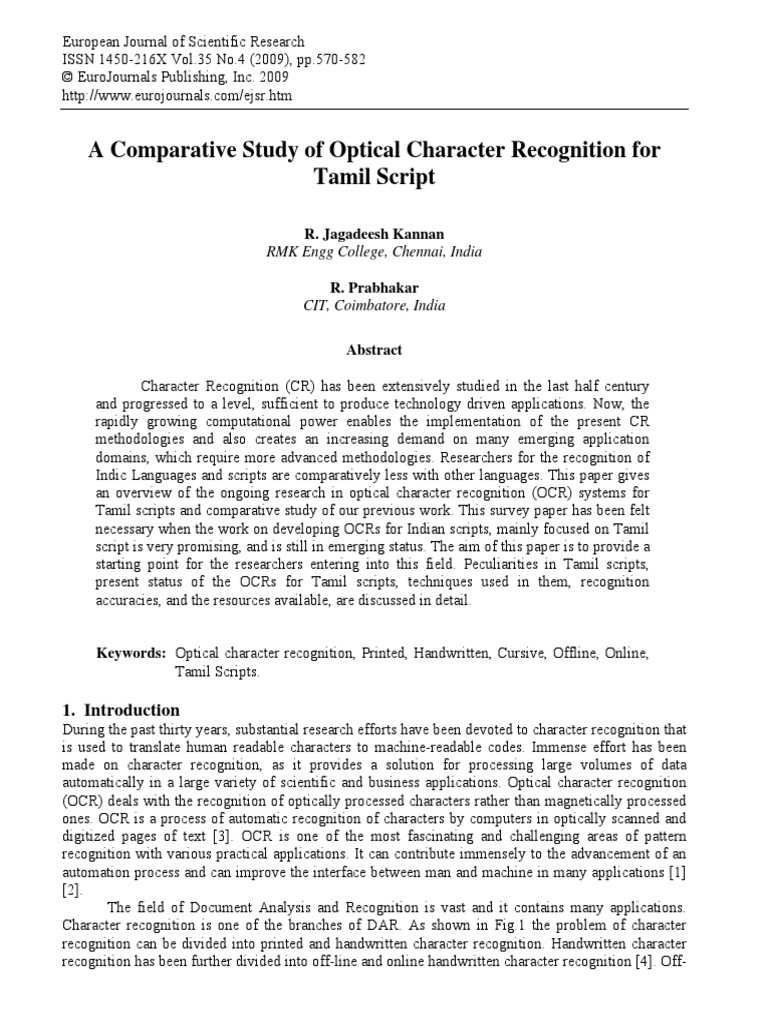 Ocr | Optical Character Recognition | Support Vector Machine