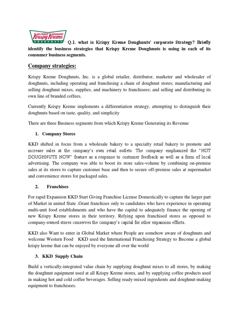 Krispy Kreme | PDF | Franchising | Retail