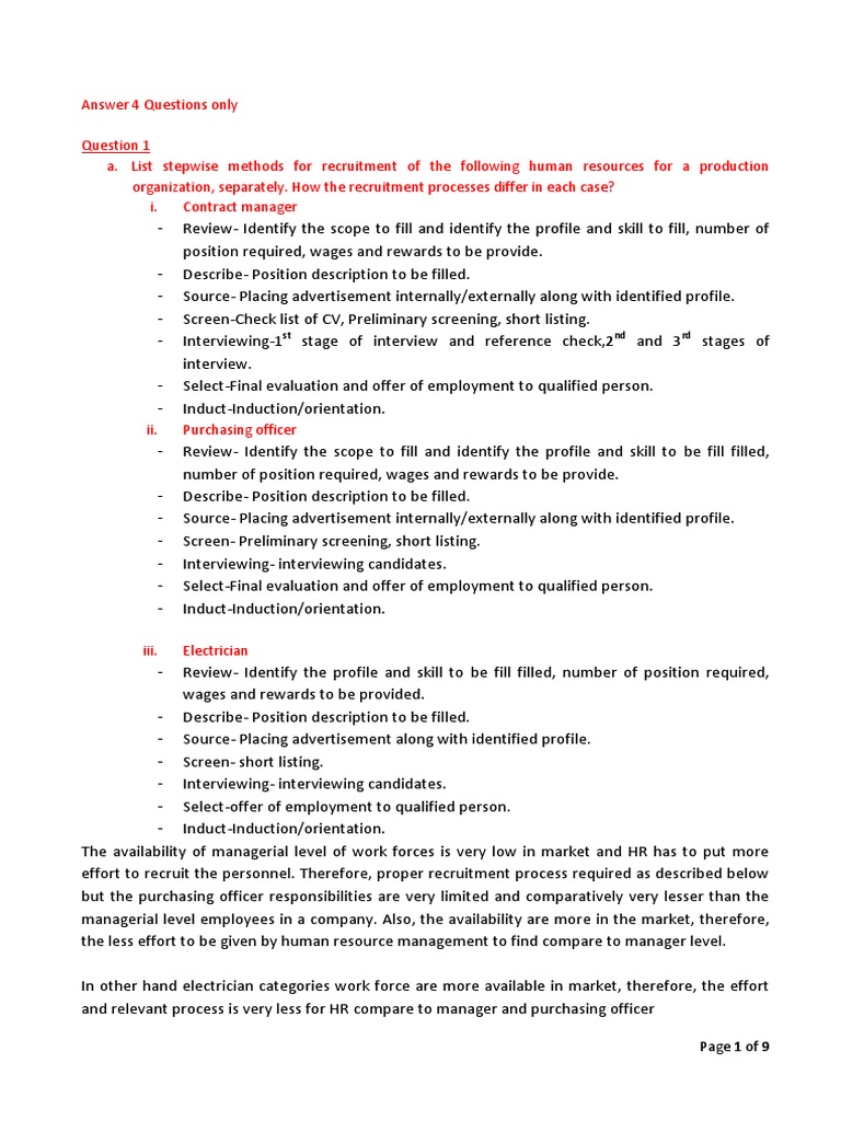 Exam Model Paper | PDF | Employment | Project Management