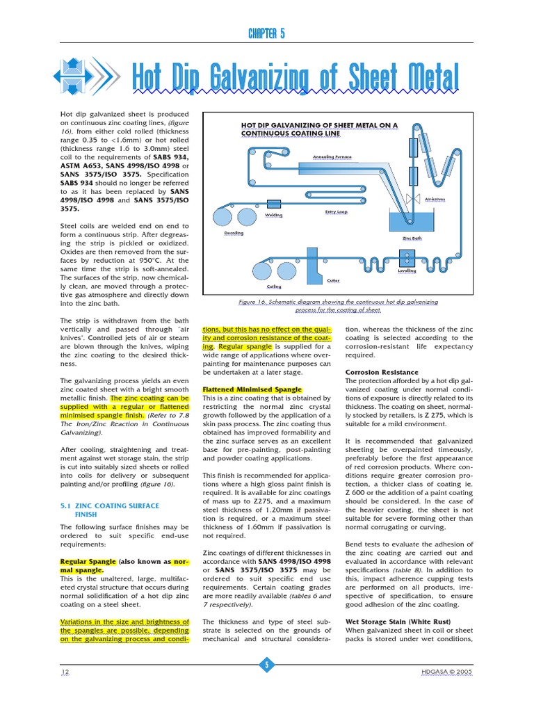 Hot Dip Galvanizing of Sheet Metal-Spangle | PDF | Paint | Galvanization