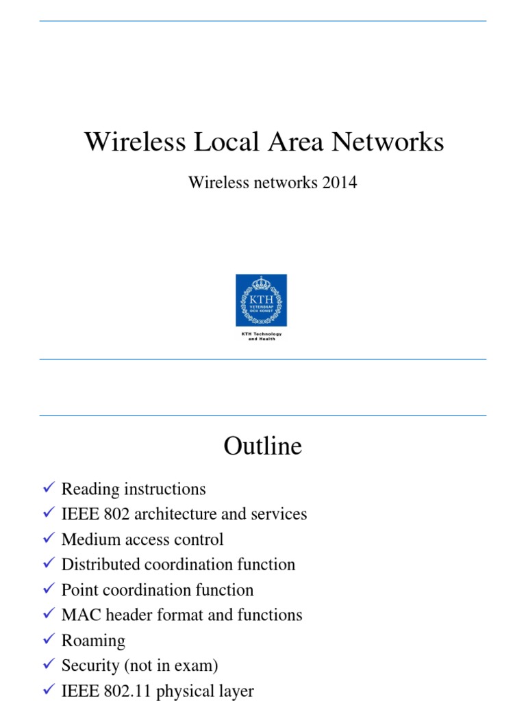 Wireless Local Area Networks | PDF | Ieee 802.11 | Wireless Lan