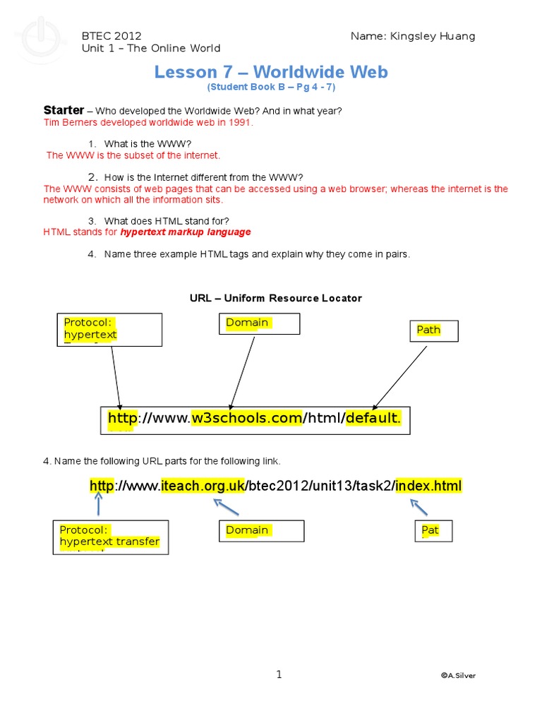 U1l7 Worldwide Web | PDF | Computers
