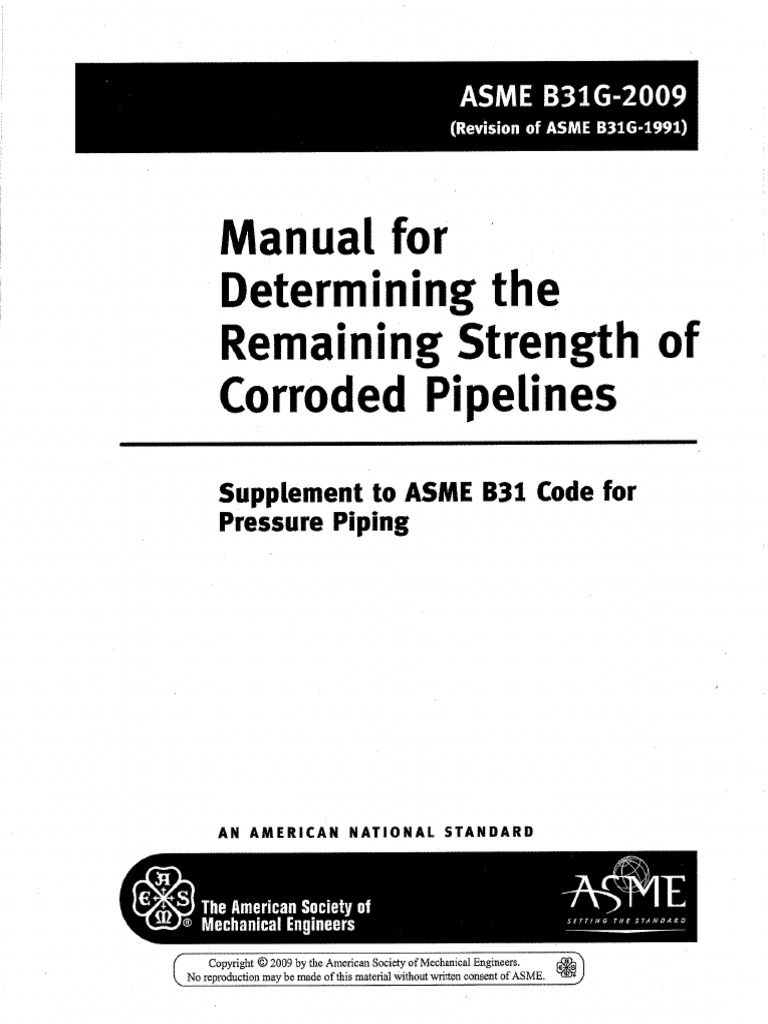 Asme B31G 2009 PDF | PDF