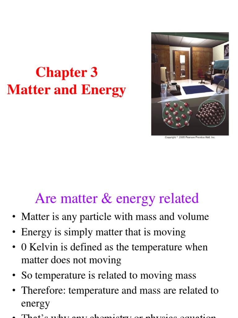 Matter and Energy | PDF | Matter | Chemistry