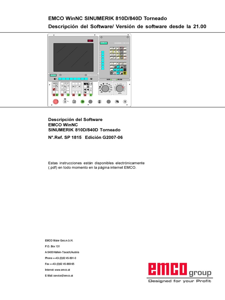 WinNC Sinumerik 840D Torno