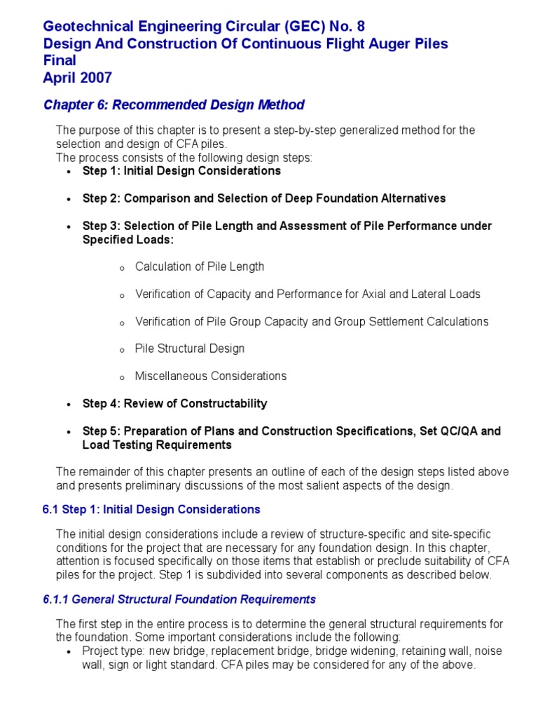 Geotechnical Engineering Circular | PDF | Deep Foundation | Bending