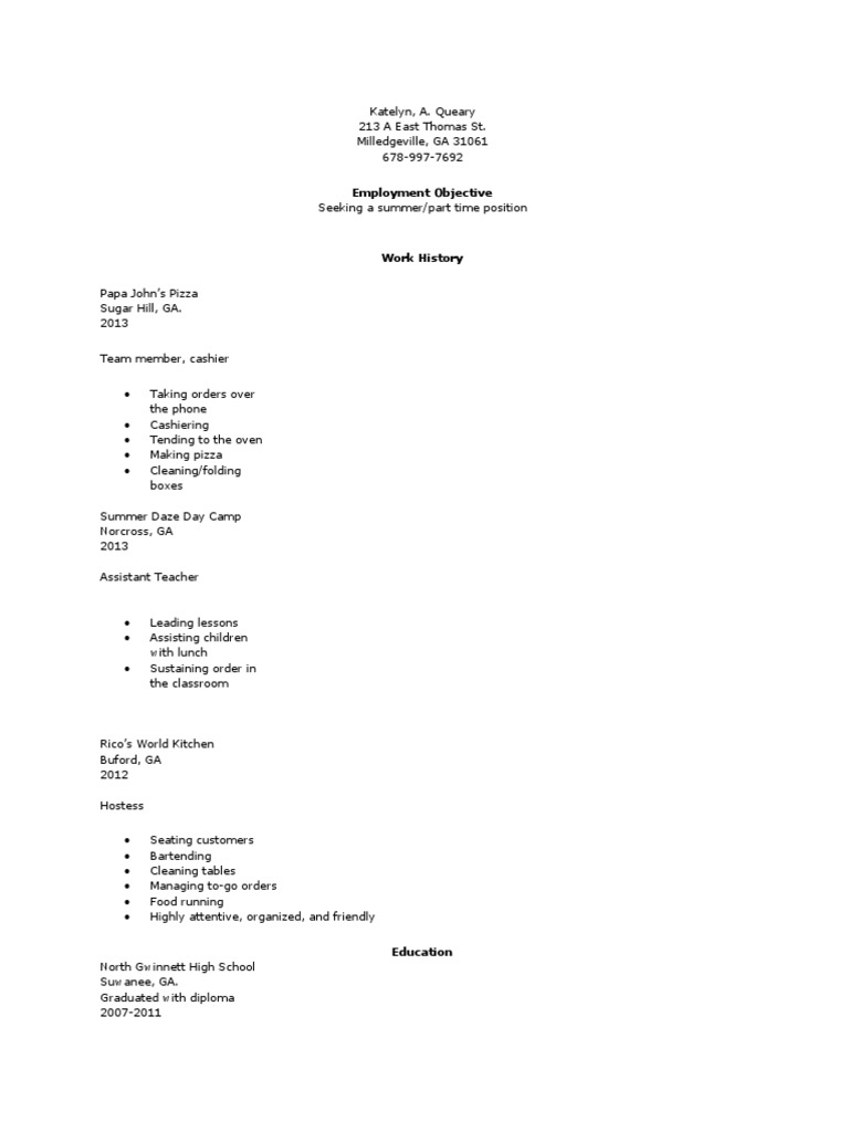 Resume As of June 2014 | PDF