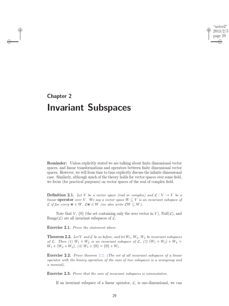 Invariant Subspaces | PDF | Eigenvalues And Eigenvectors | Matrix (Mathematics)